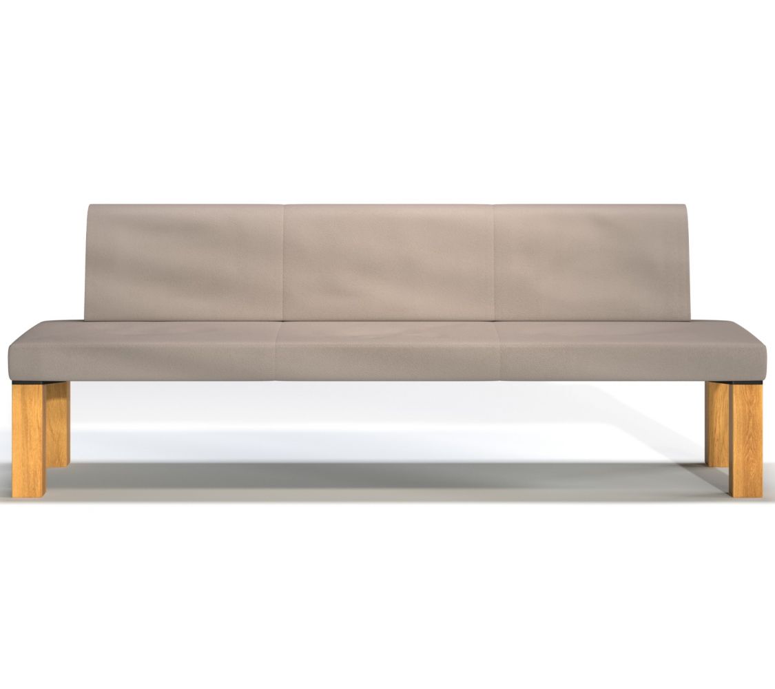 Sitzbank Polster Holz mit Lehne Dover | Ricon Manufaktur